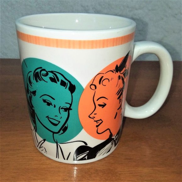 Kitchen | New Retro Porcelain Best Friends Coffee Mug | Poshmark